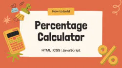 Build a Percentage Calculator using JavaScript - W3 Programmings