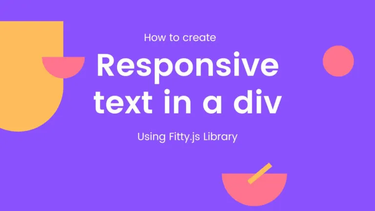 How to create a responsive text in a div using the fitty.js library