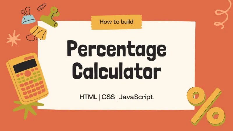 Build a Percentage Calculator using JavaScript - W3 Programmings Build a Percentage Calculator using JavaScript - W3 Programmings