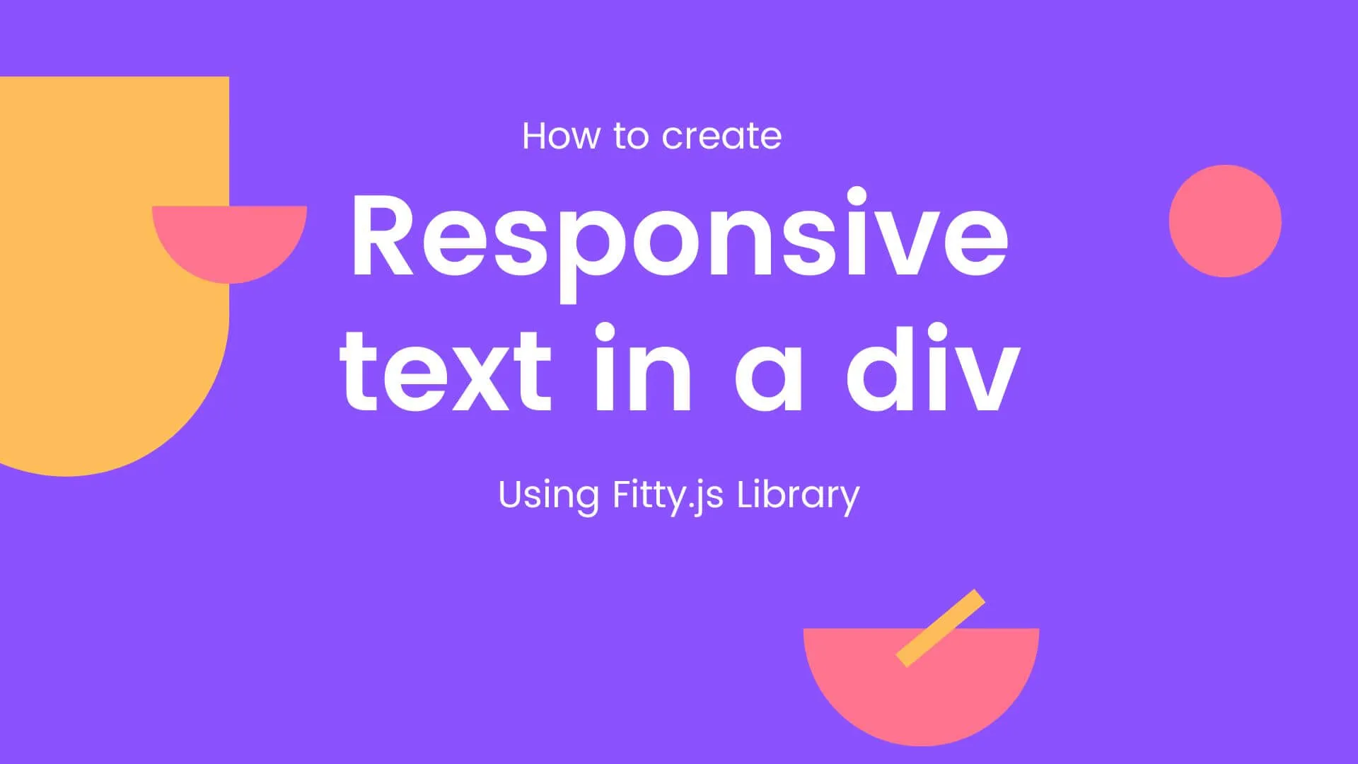 How to create a responsive text in a div using the fitty.js library